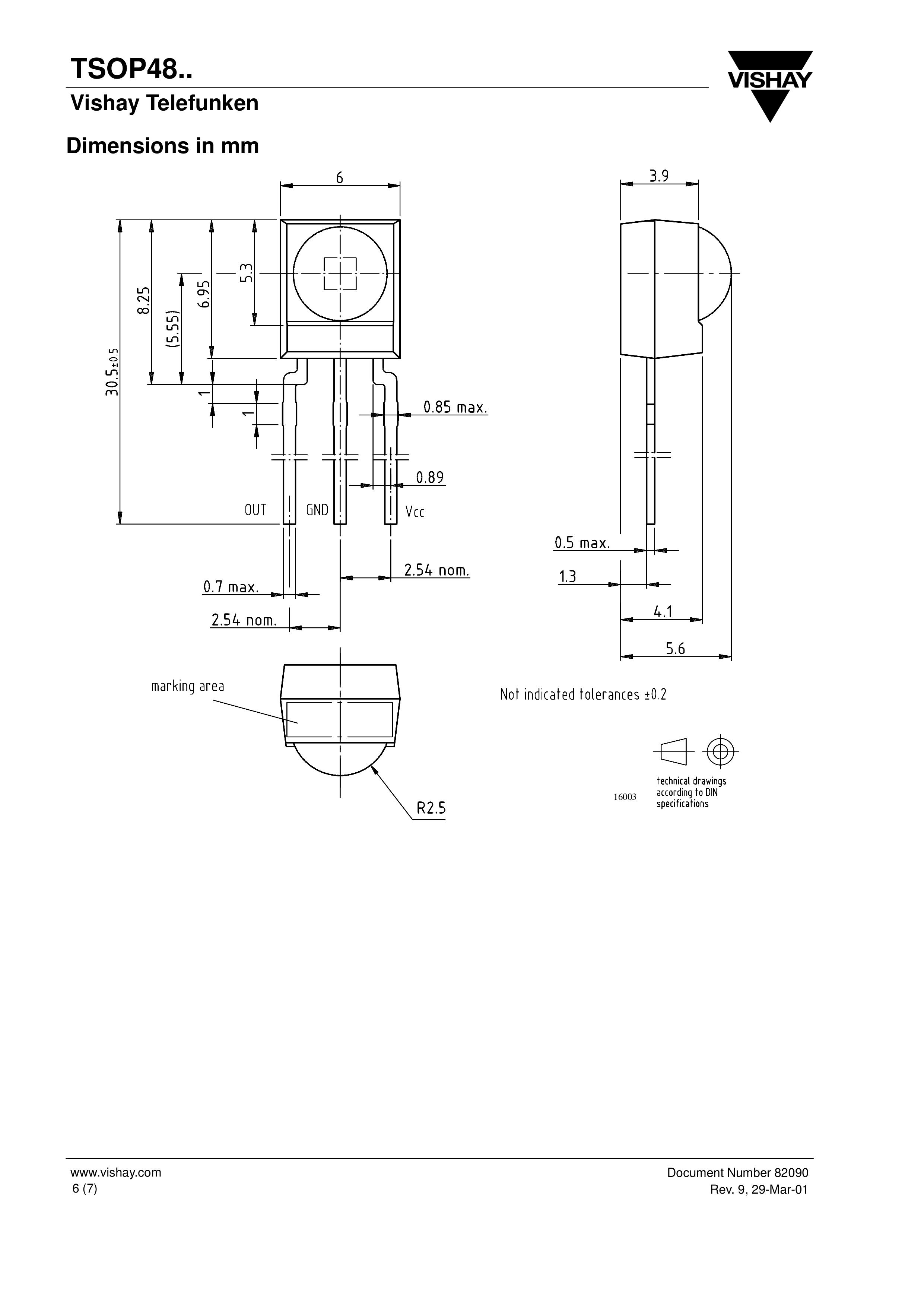 TSOP4838 红外线接收头 - 佰典旺(集團)有限公司