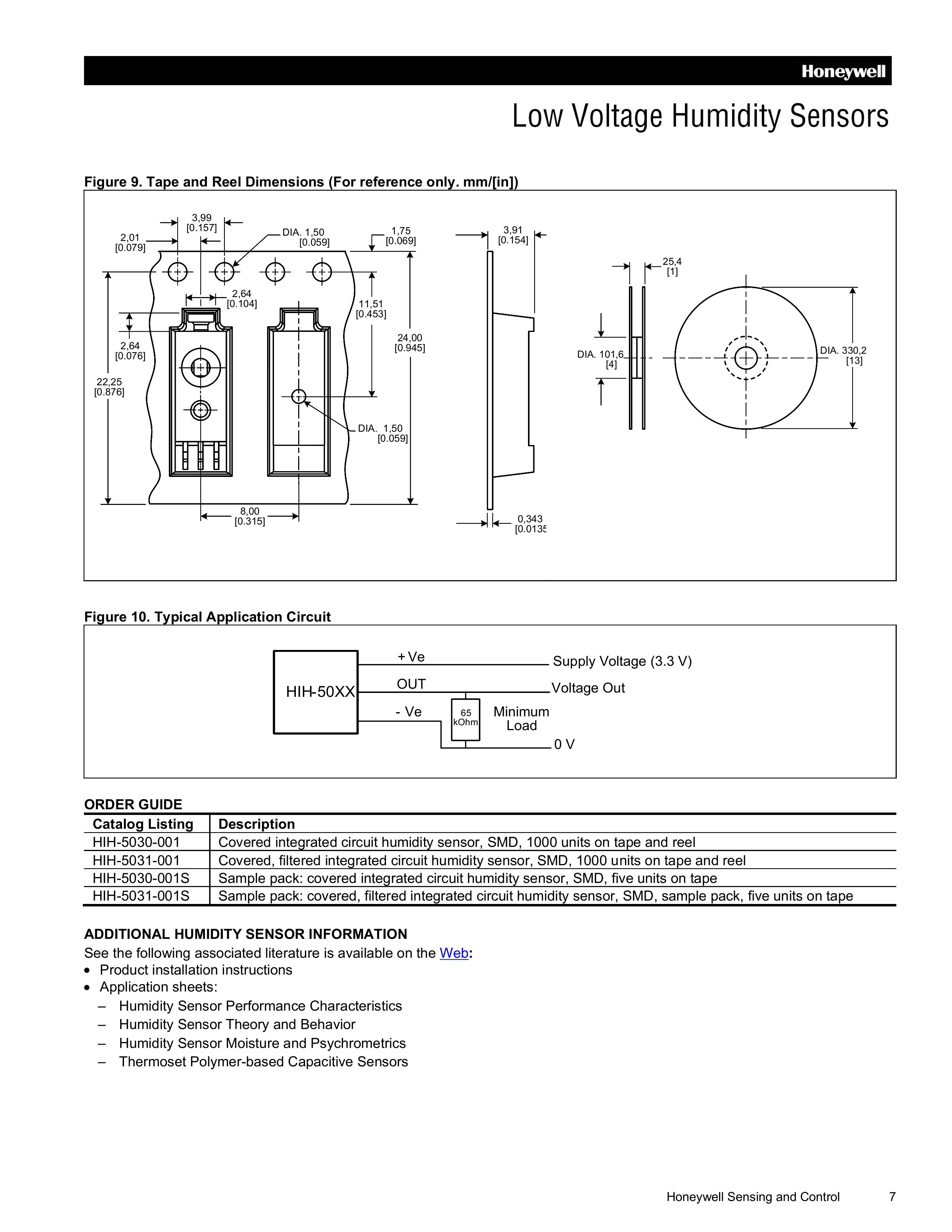 HIH-5030-001 温度传感器 - 佰典旺(集團)有限公司