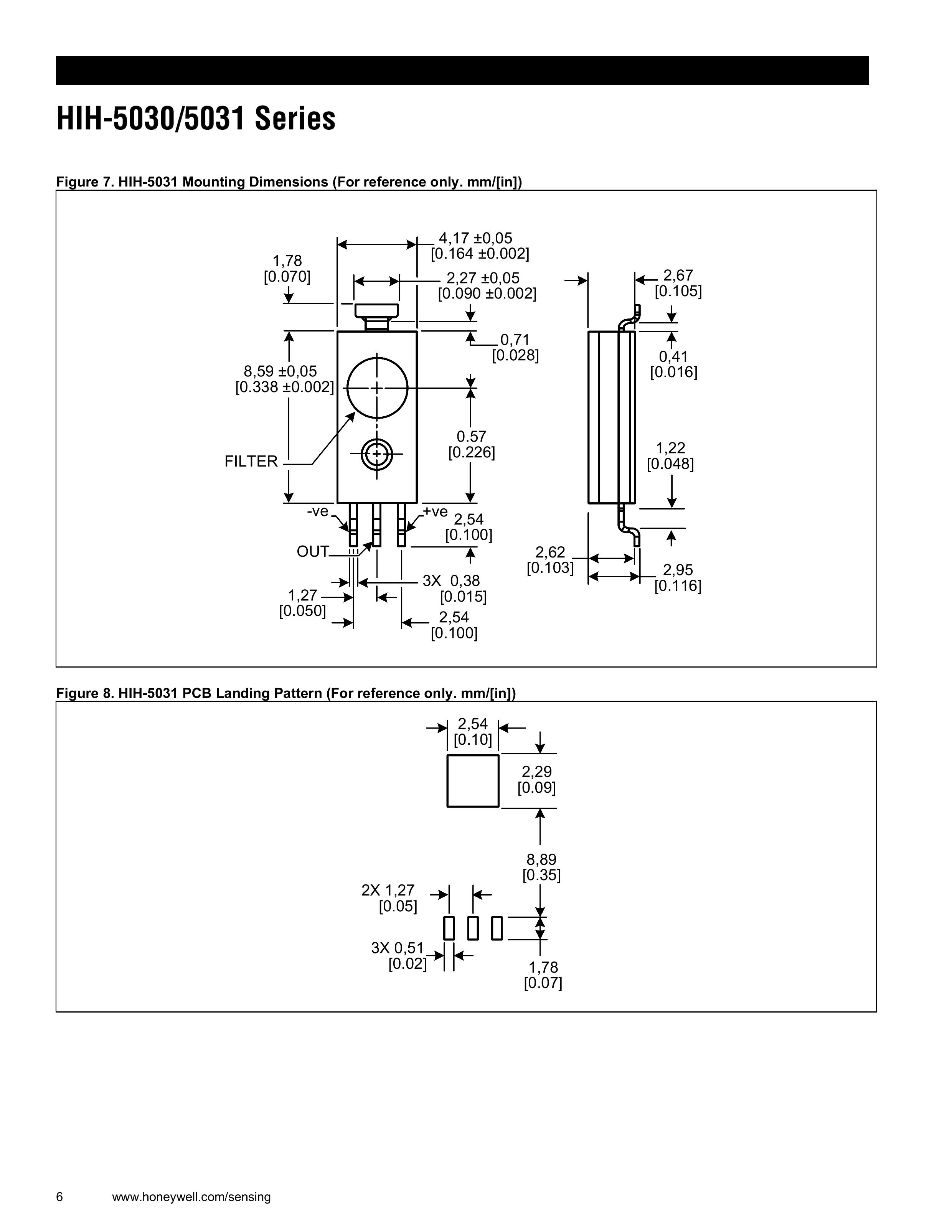 HIH-5031-001 湿度传感器 - 佰典旺(集團)有限公司