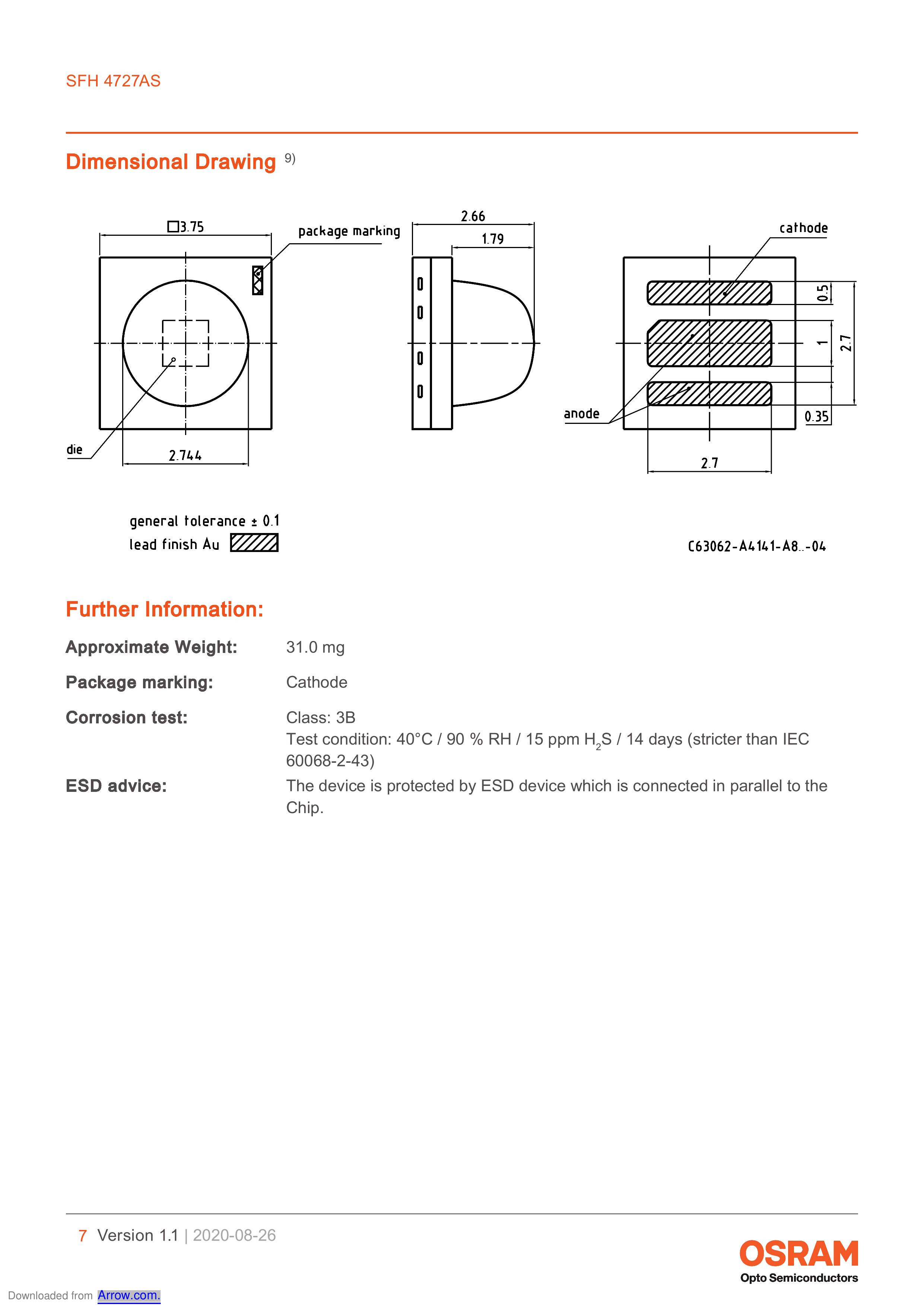 SFH4727AS 红外发射器 - 佰典旺(集團)有限公司