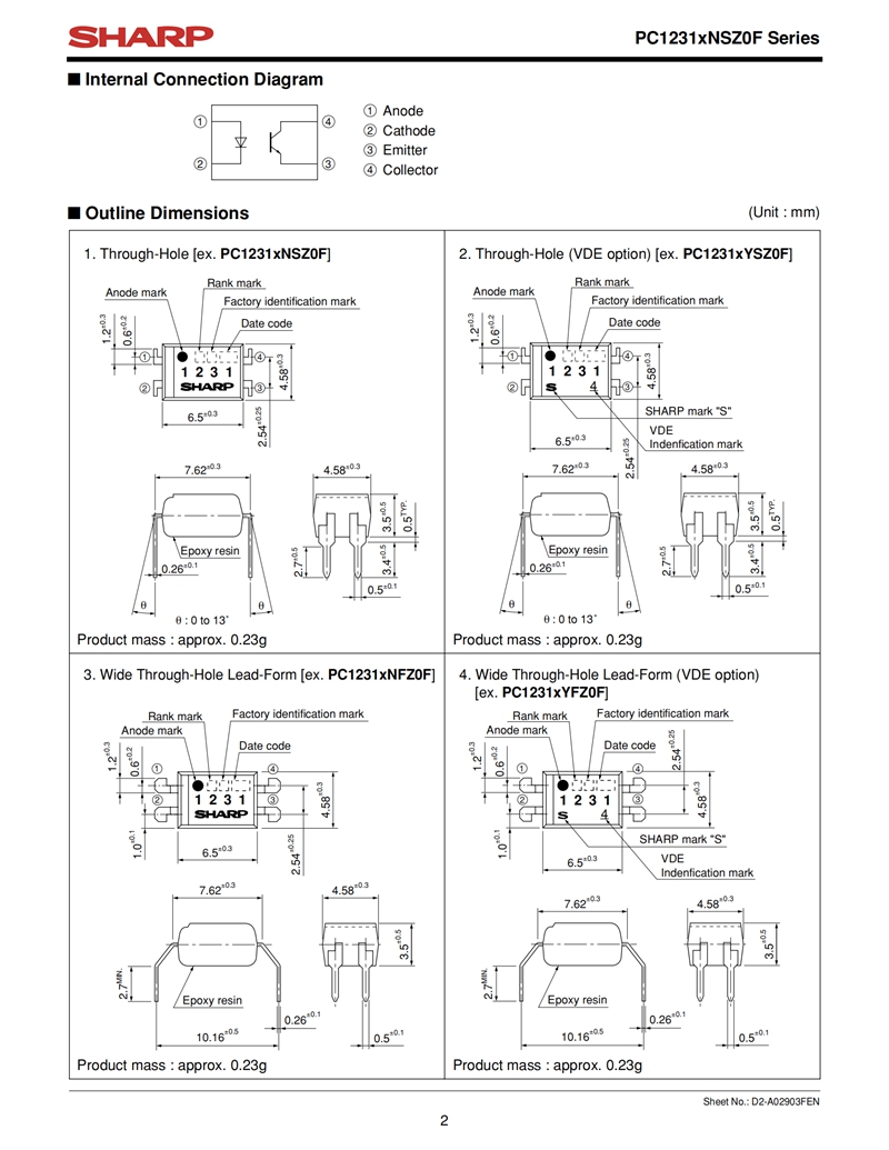 PC12311NSZ1B 光电耦合器 - 佰典旺(集團)有限公司