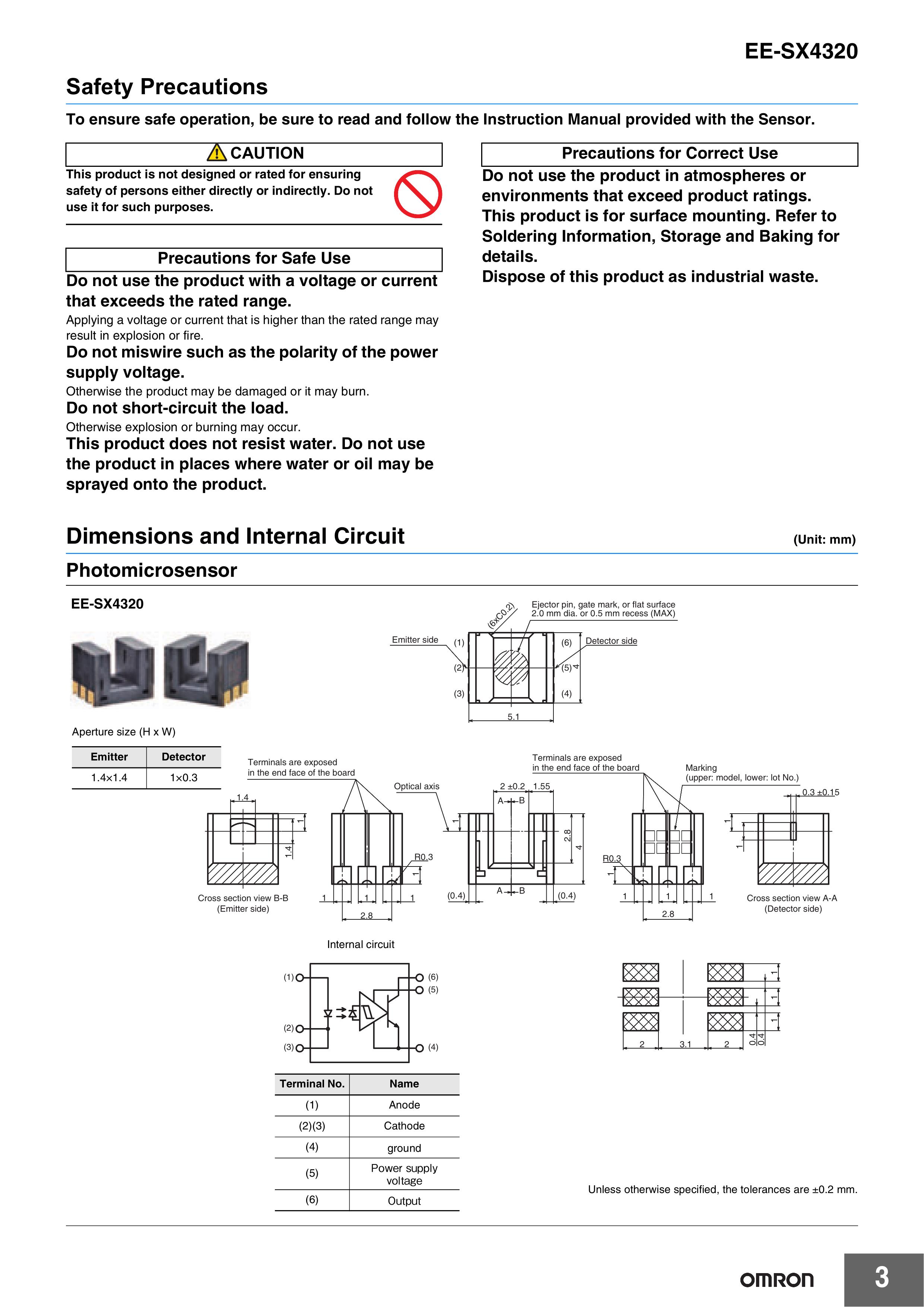 EE-SX4320 对射式光电传感器 - 佰典旺(集團)有限公司