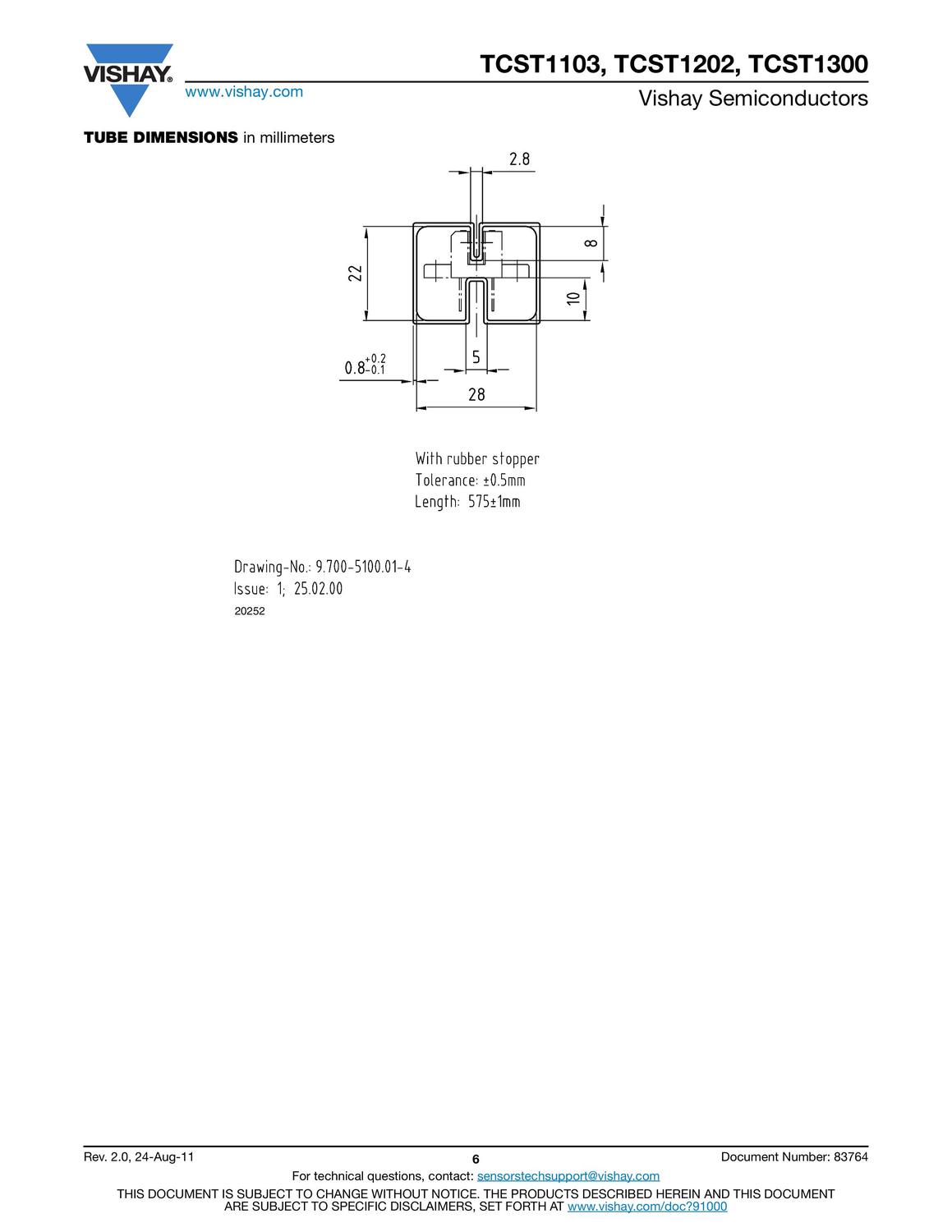 TCST1202 透射式光电传感器 - 佰典旺(集團)有限公司