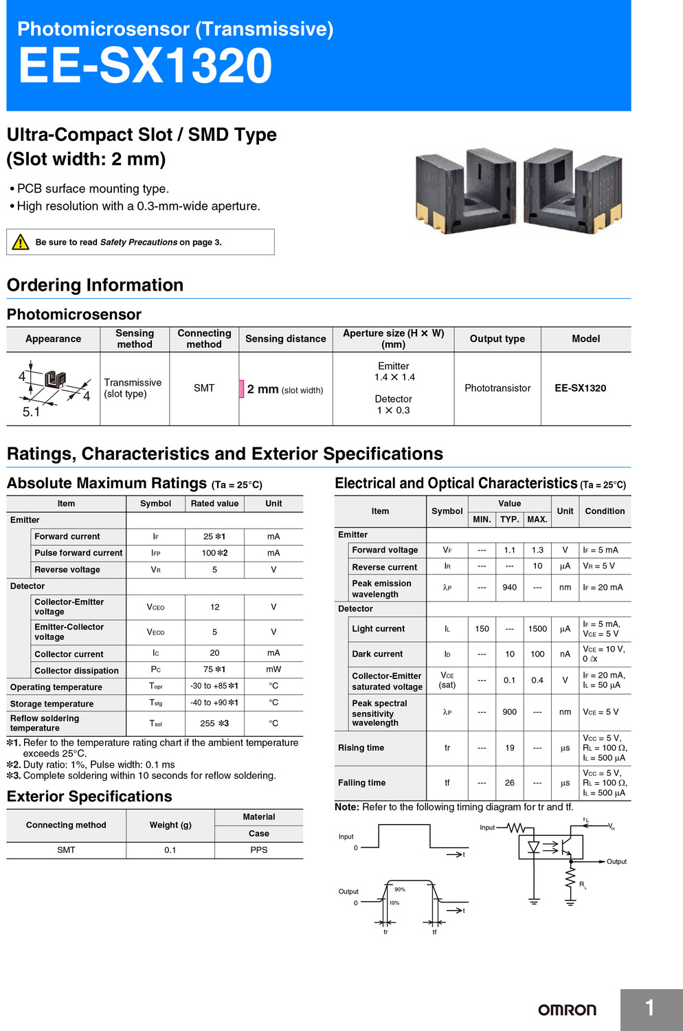 EE-SX1320 对射式光电传感器 - 佰典旺(集團)有限公司