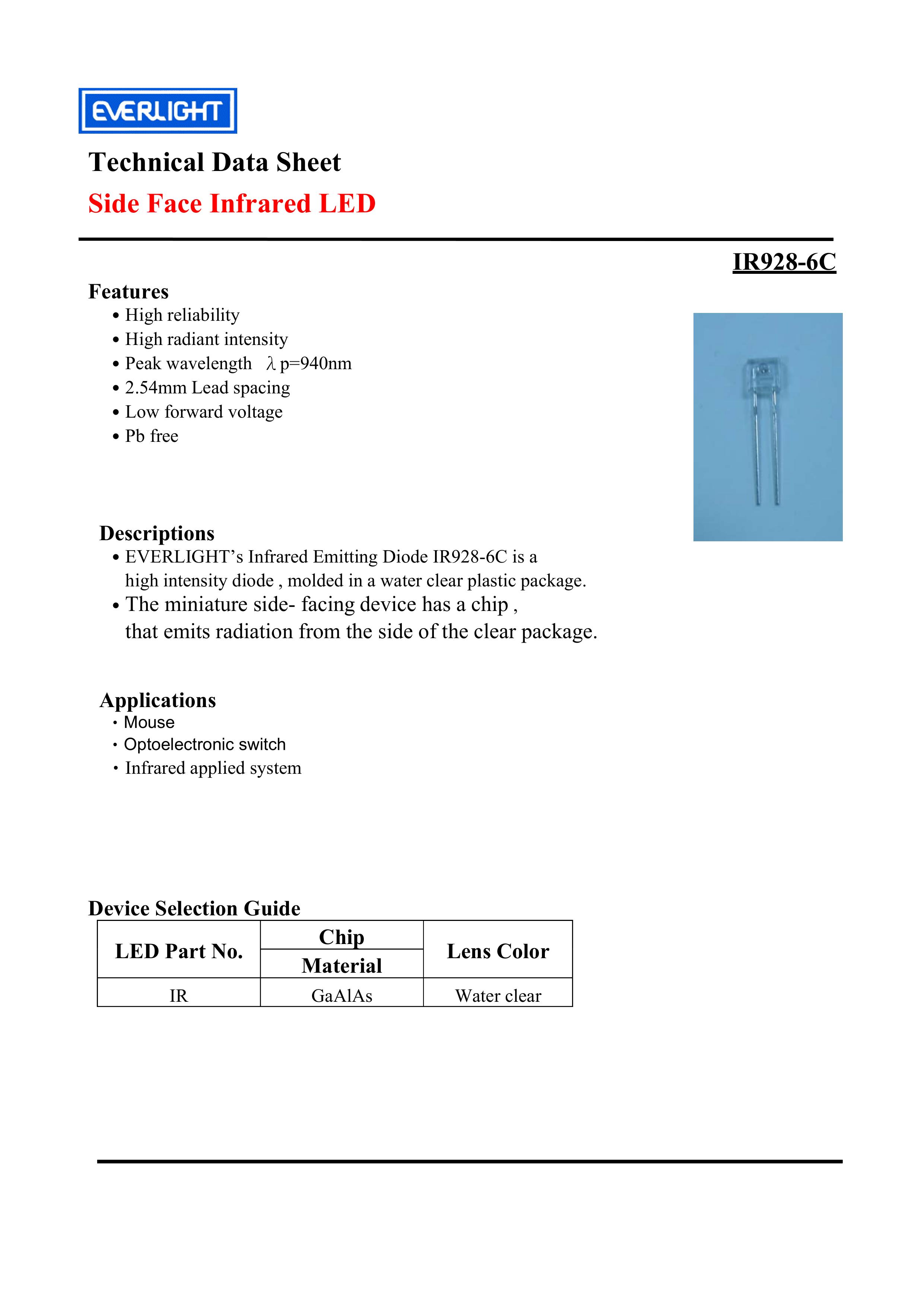 IR928-6C 红外线发射管 - 佰典旺(集團)有限公司